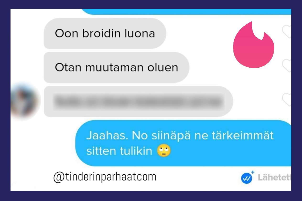 Tinderin parhaat: Nyt taisi jäädä hyvä vaikutelma tekemättä – katso kuva!